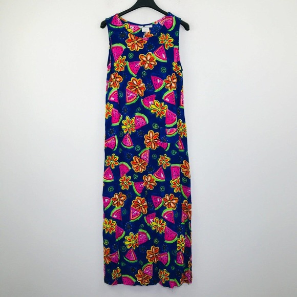 Solitaire | Dresses | Solitaire Medium Tank Dress Blue Floral ...